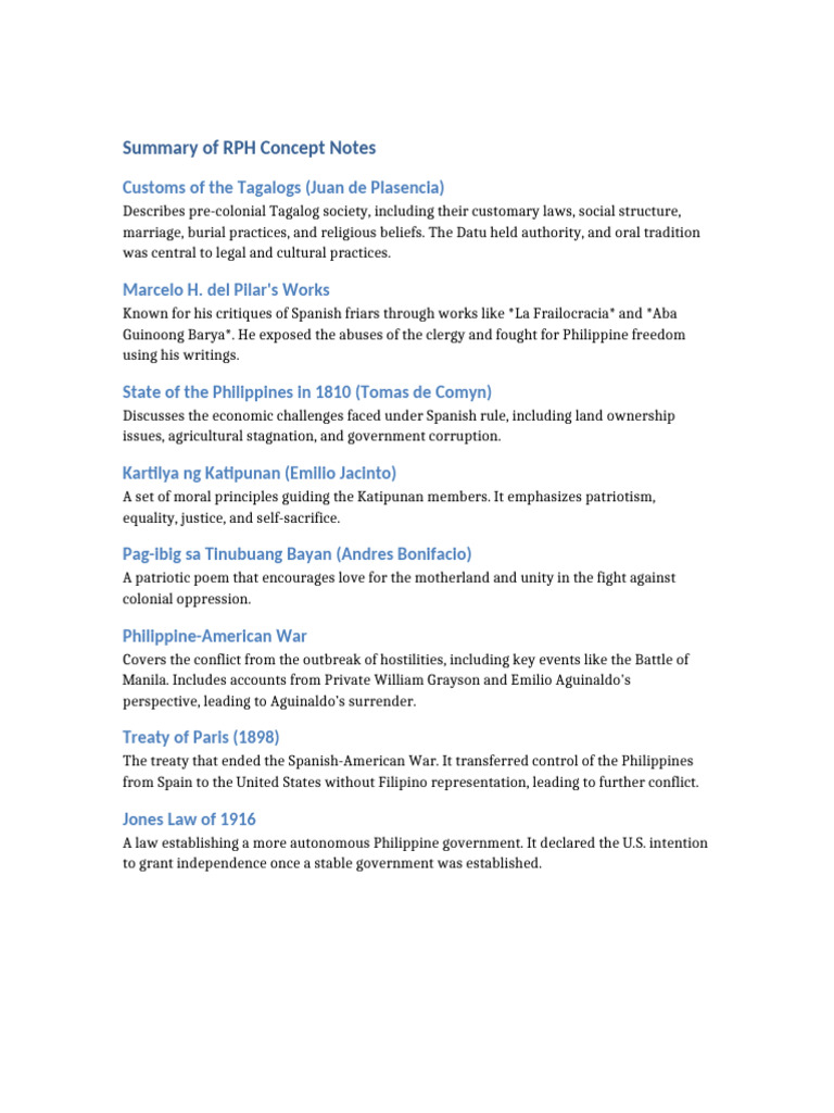 RPH Summary | PDF