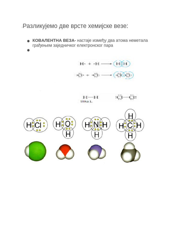 Kovalentna I Jonska Veza, Priprema | PDF