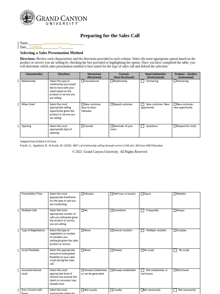 Sales Call Preparation Strategies | PDF | Sales | Marketing