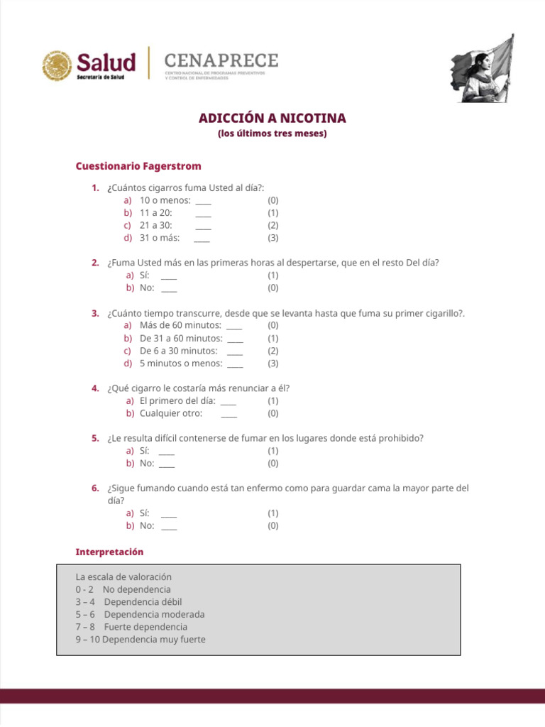 Test Alcohol Tabaco | PDF | De fumar