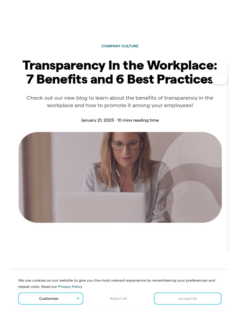 Benefits of Workplace Transparency | PDF | Employment | Privacy