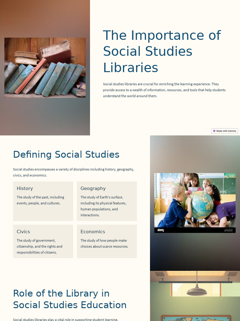 The Importance of Social Studies Libraries | PDF | Libraries | Learning