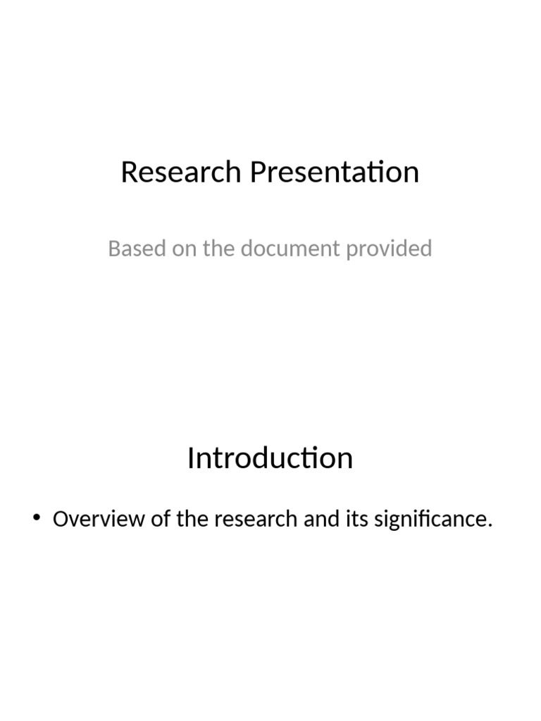Research Presentation | PDF