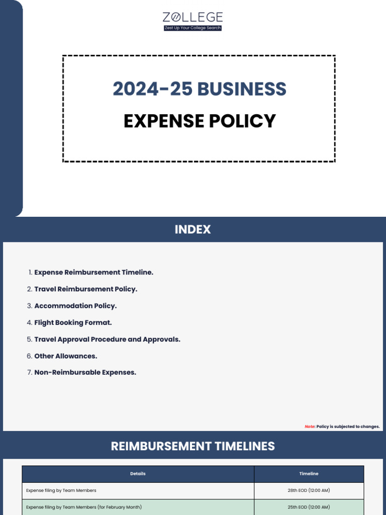 2024-25 Business Expense Policy Guide | PDF | Credit Card
