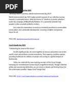 List of Environmental Days For 2025 | PDF | Natural Environment ...