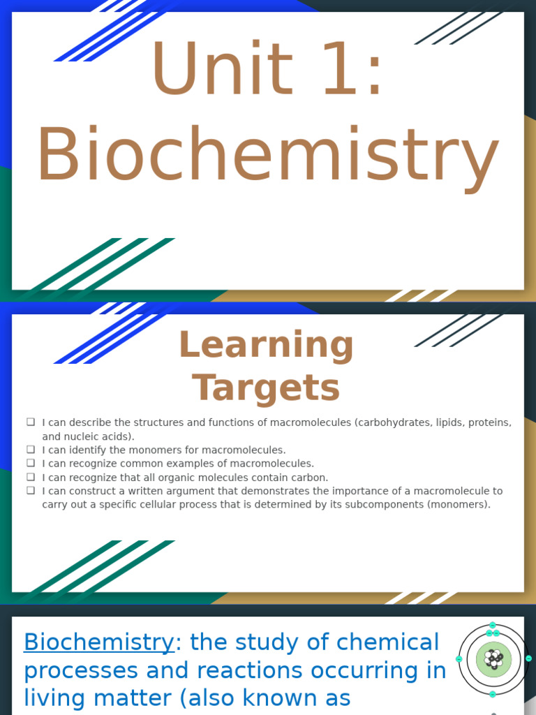 Unit 1 Biochemistry Notes | PDF | Carbohydrates | Nucleotides