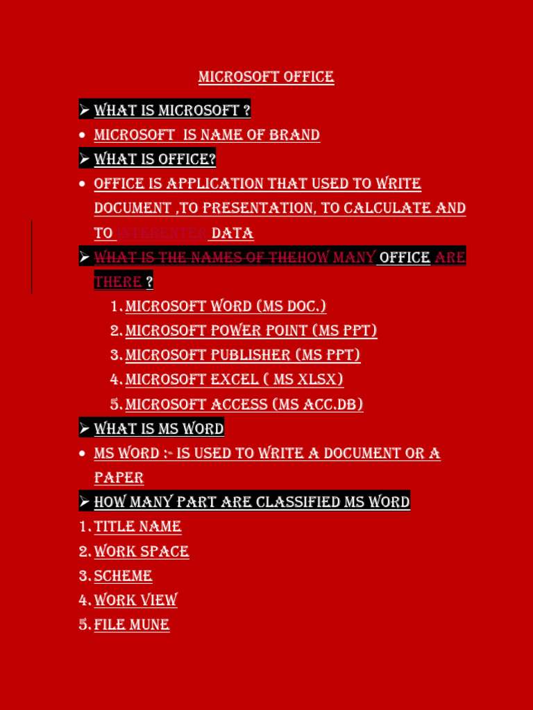 Overview of Microsoft Office Applications | PDF