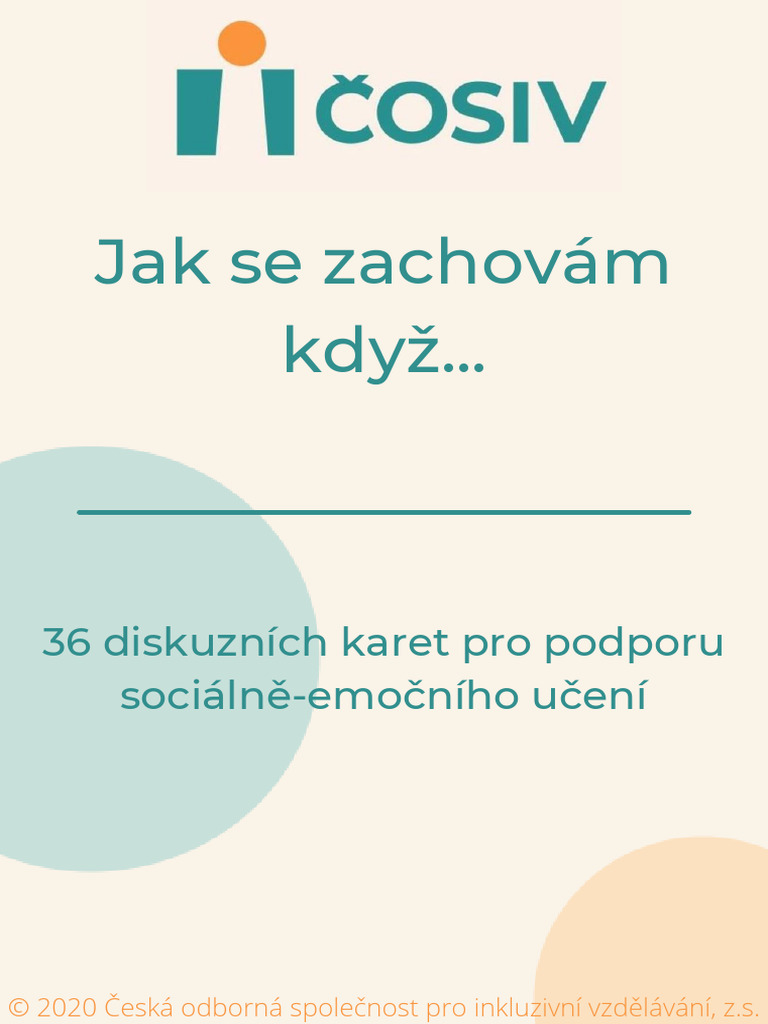 Diskuzni Karty Pro Podporu Socialne Emocniho Uceni | PDF