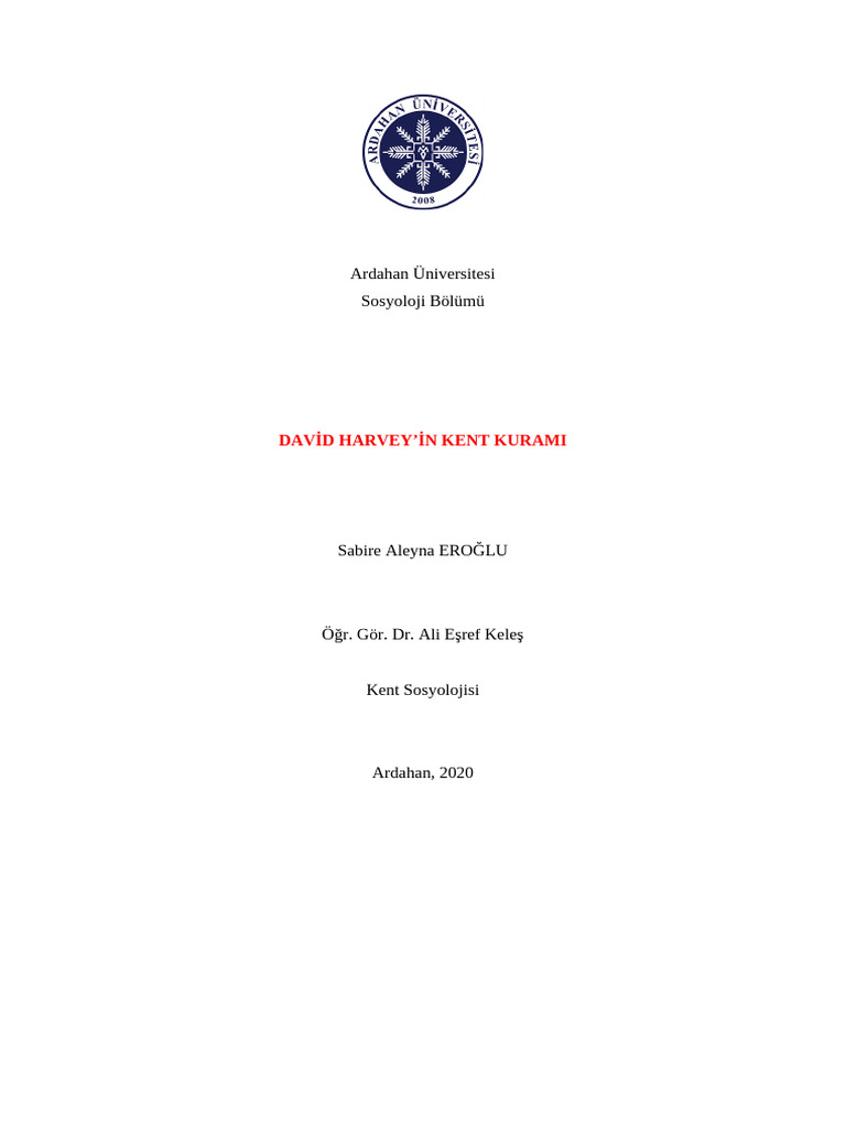 David Harvey in Kent Kurami | PDF