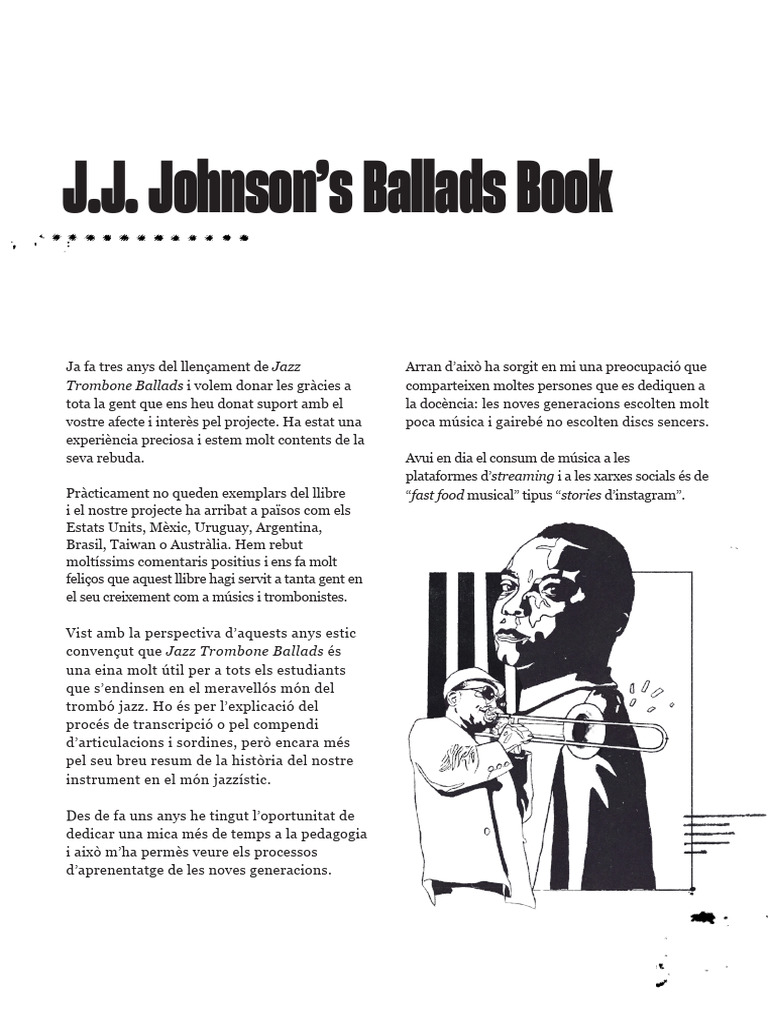 J.J. Johnson's Ballads Book (Cat) | PDF