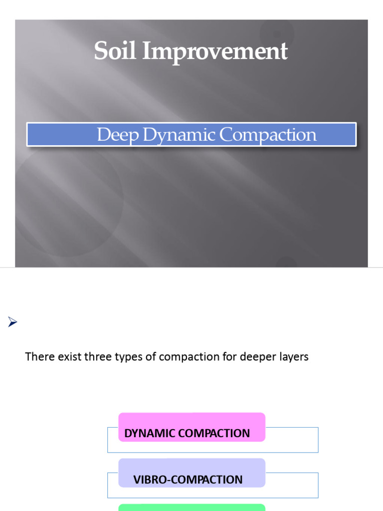 Lecture 3 - Deep Dynamic Compaction | PDF | Groundwater | Porosity