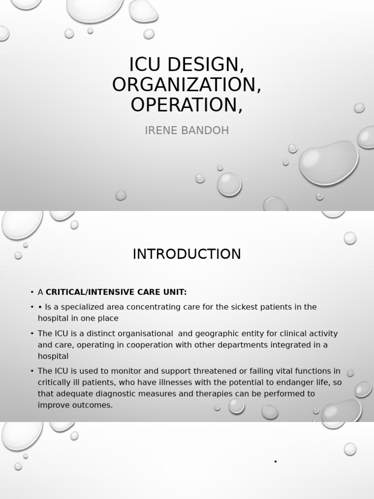 ICU Design and Layout Overview | PDF | Intensive Care Unit | Intensive ...