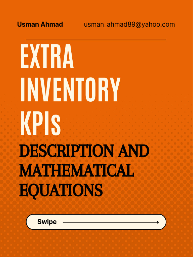 Extra Inventory KPIs 1711251473 | PDF | Inventory | Accuracy And Precision