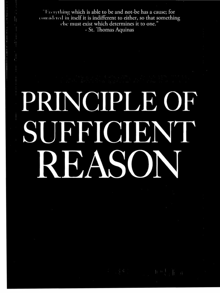 Aquinas and the Principle of Sufficient Reason | PDF | Reason | Knowledge