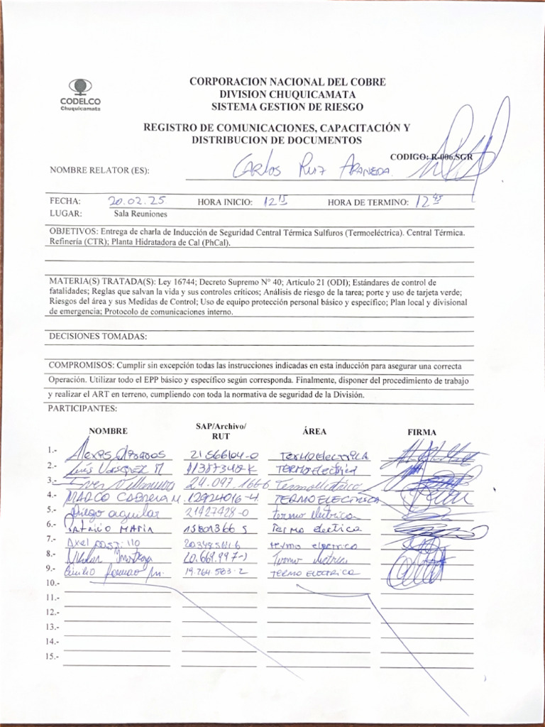 Charla Termoeléctrica 20022025 | PDF