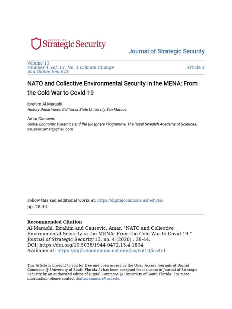 NATO and Collective Environmental Security | PDF | Nato | Sea Level Rise