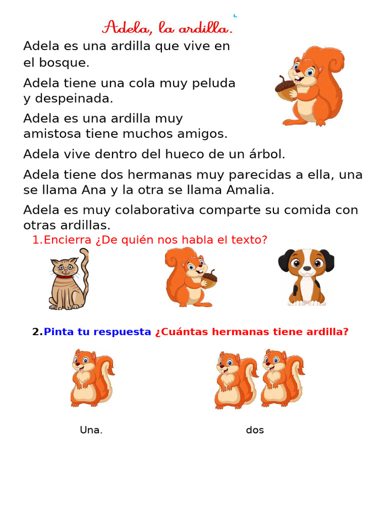Adela la ardilla | PDF