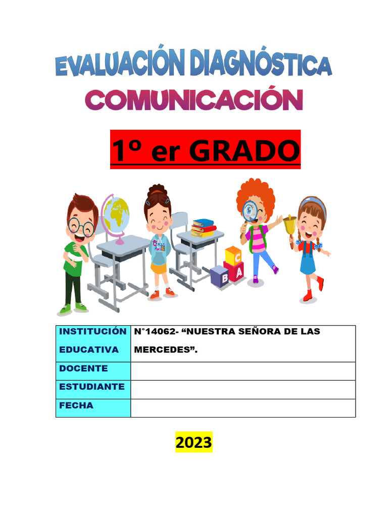 Evaluacion Diagnostica Comunic 1° 2023 | PDF
