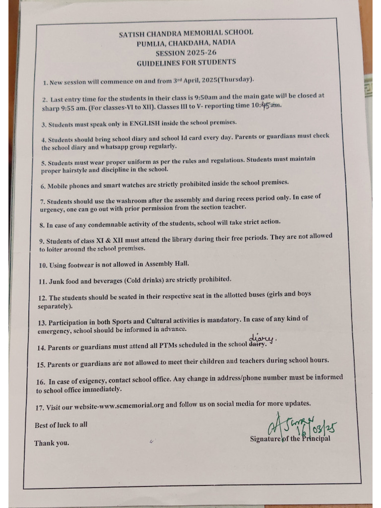 Student's Guidelines 2 | PDF