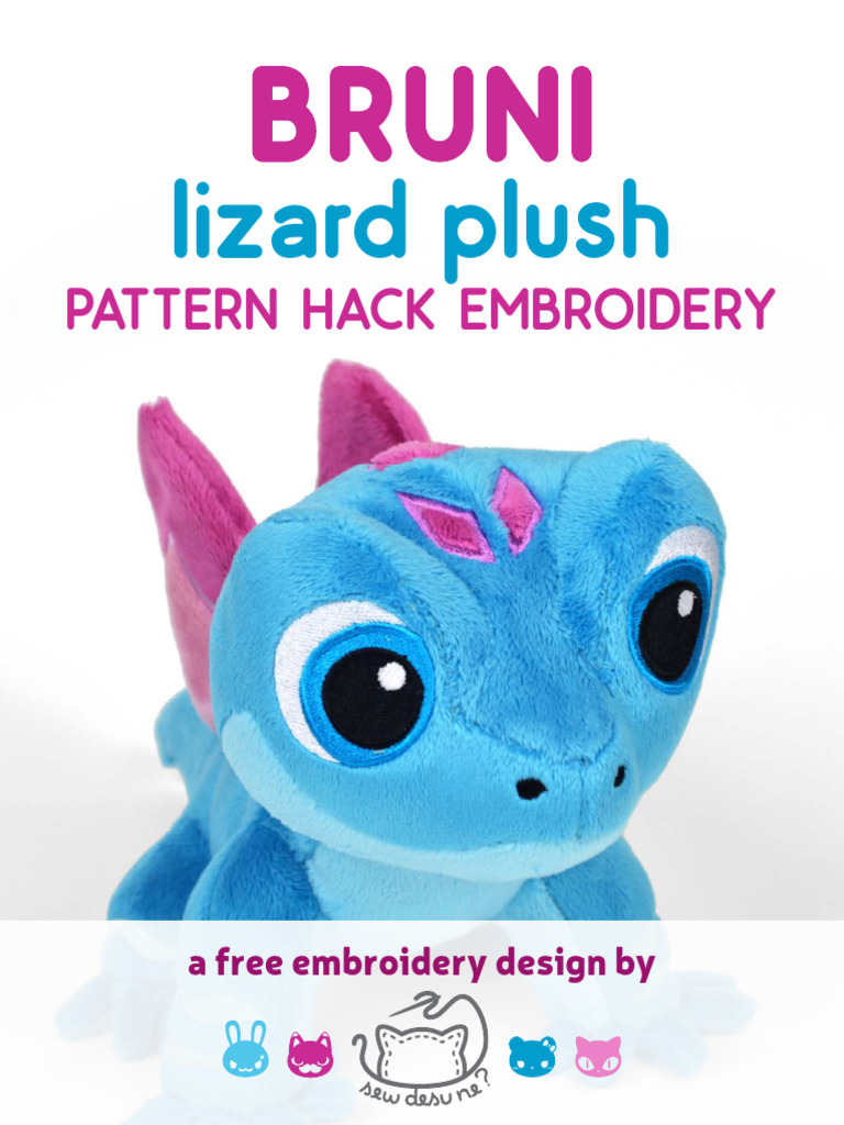 Bruni Plush Pattern Hack Embroidery Instructions | PDF | Sewing ...