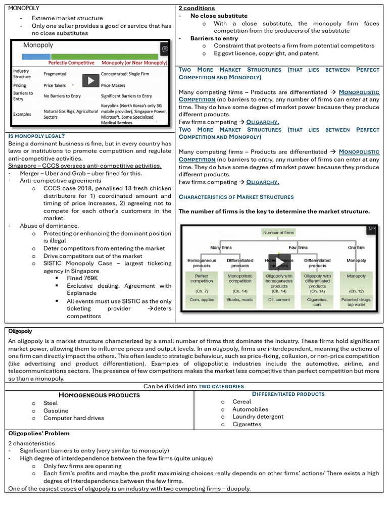 Lect 5 More Market Structures | PDF | Oligopoly | Monopoly