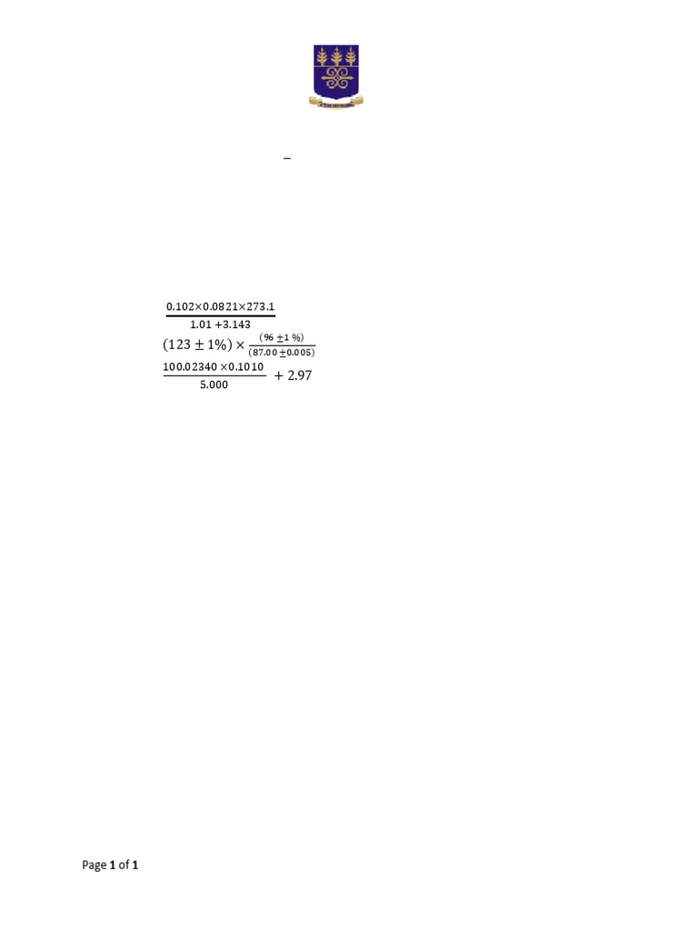 CHEM 113 Tutorial Set 1 - 2024-2025 | PDF