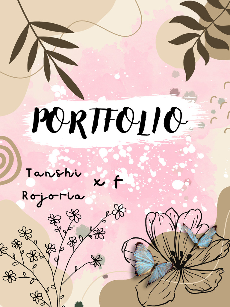 Pastel Colors Modern Minimal Portfolio Cover Page A4 Document PDF | PDF