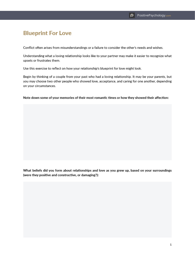 Blueprint For Love | PDF