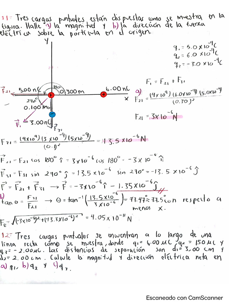 Ley de Coulomb, Campo Eléctrico y Ley de Gauss | PDF
