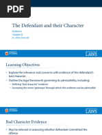 Bad Character - Defendant | PDF | Witness | Relevance (Law)