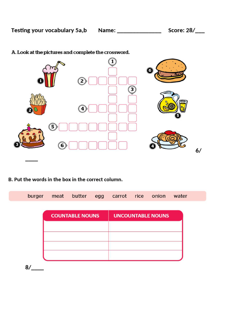 Testing Your Vocabulary 5a | PDF