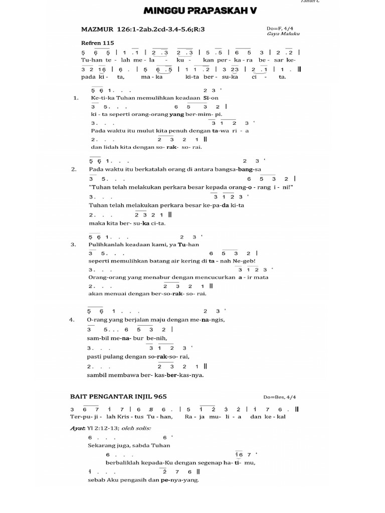 Mazmur 06-04-2025 | PDF