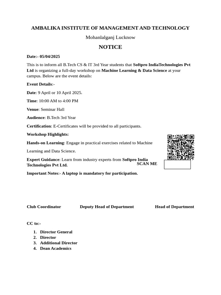 Ambalika Institute of Management and Technolog - Enigma | PDF