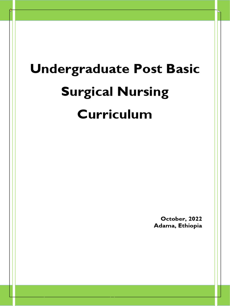 Surgical Post Basic Curriculum(1) | PDF | Learning | Nursing