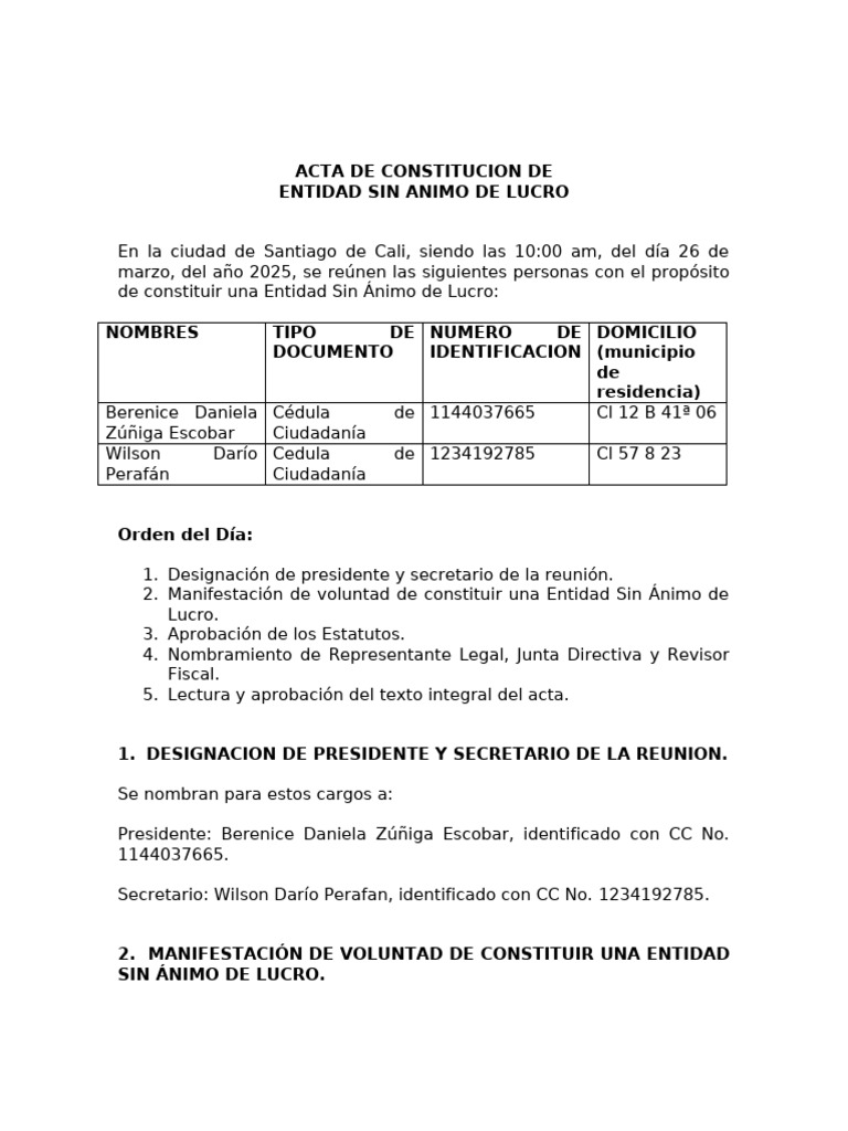 Acta de Constitución Auditores Bewil | PDF | Gobierno | Justicia