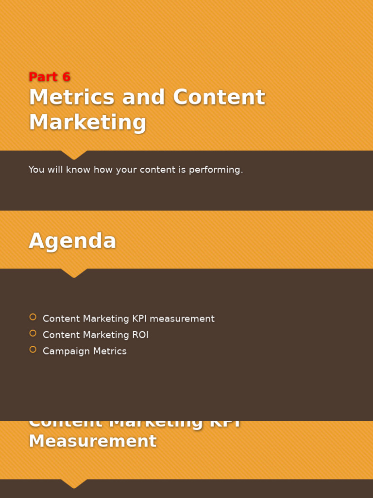 Content Marketing Metrics and ROI | PDF