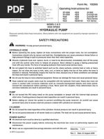 DHDA Series Pump Operation Manual | PDF | Pump | Valve