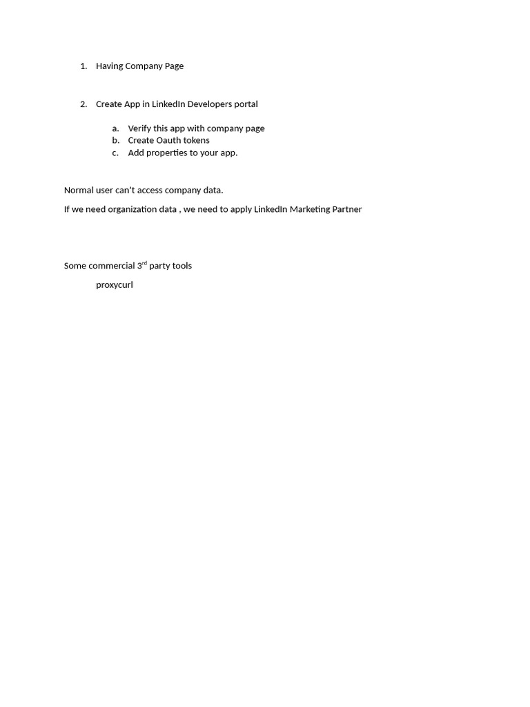 Linkedin API Integration | PDF