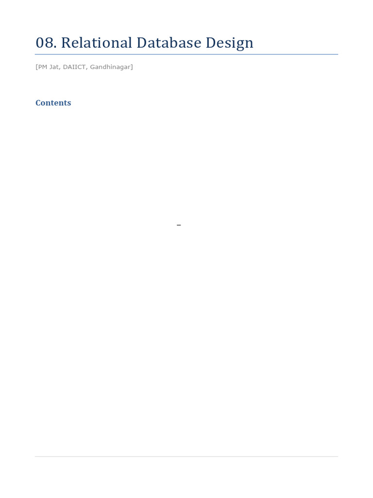 08_1_Relational_Database_Design | PDF | Relational Model | Information Technology Management
