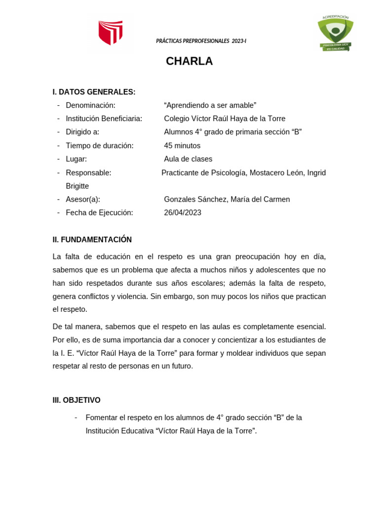 1. CHARLA SOBRE EL RESPETO | PDF | Virtud