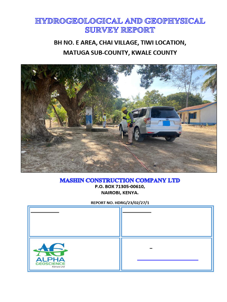Tiwi BH E Hydro Report PDF | PDF | Aquifer | Hydrogeology