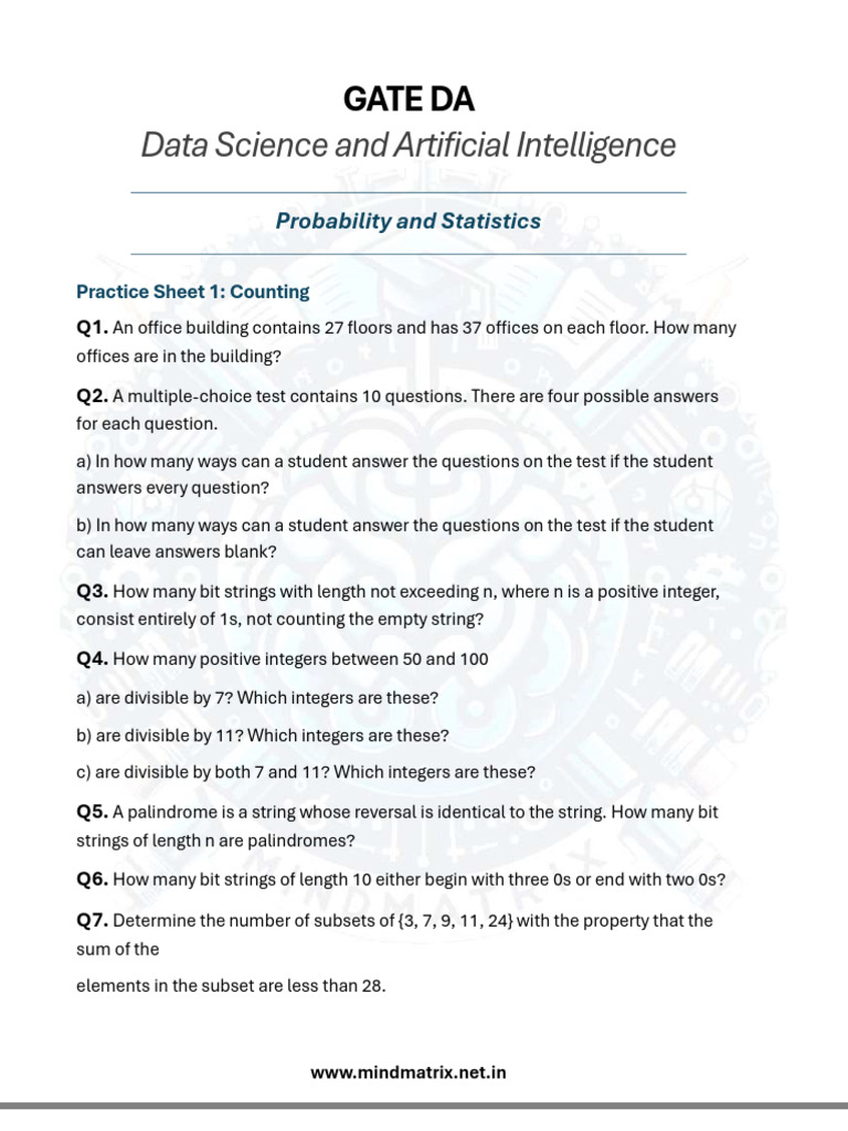 Practice Sheet-1 | PDF
