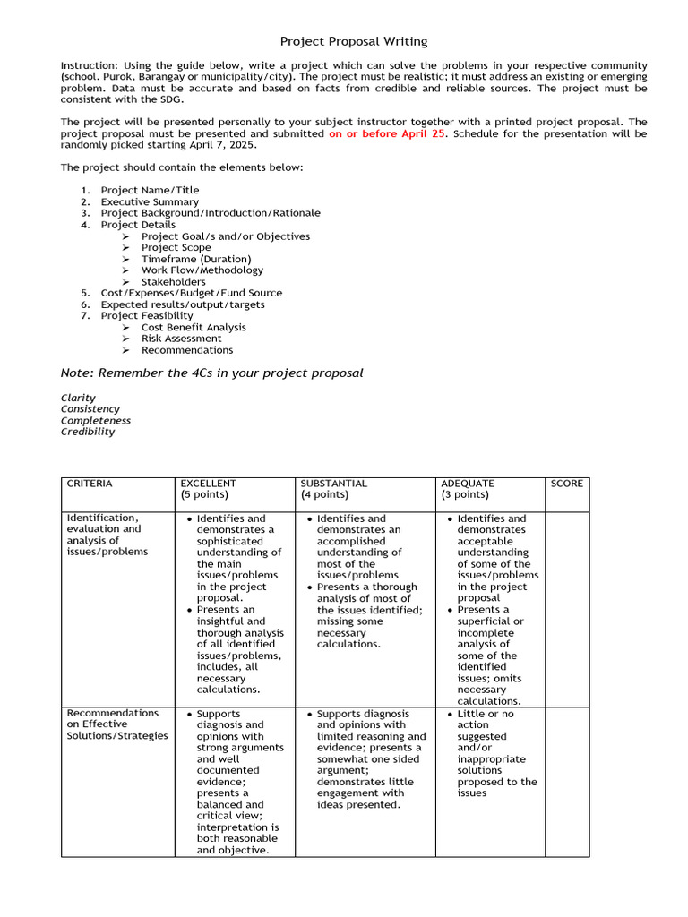 Project Proposal Writing Guidelines | PDF | Concept | Cognition