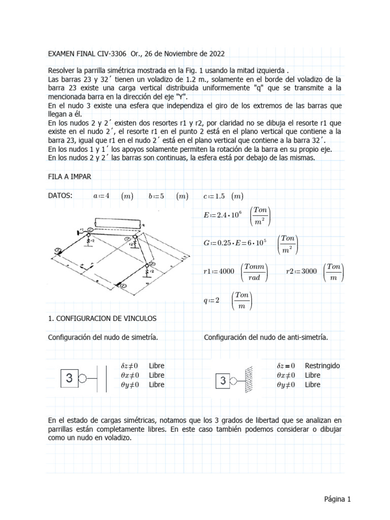 Ejemplo 3 - Simetría | PDF | Conceptos matemáticos | Análisis estructural