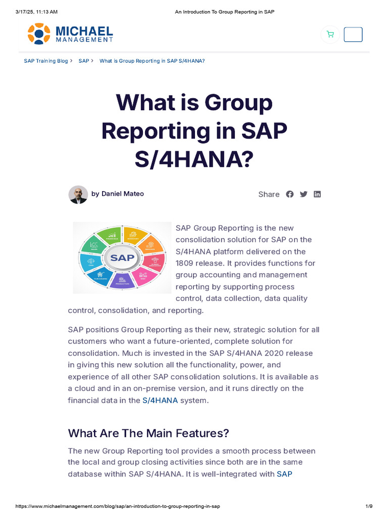 Group Reporting in SAP S/4HANA Explained | PDF | Data | Computing
