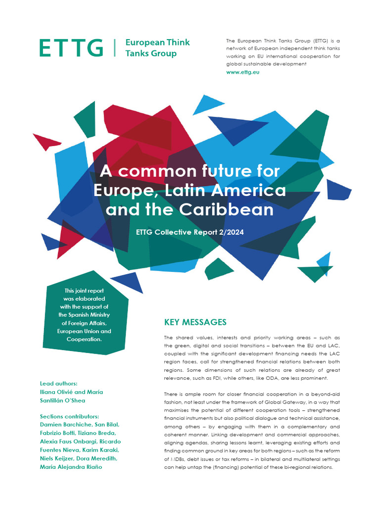 Ettg A Common Future For Europe Latin America and The Caribbean | PDF ...