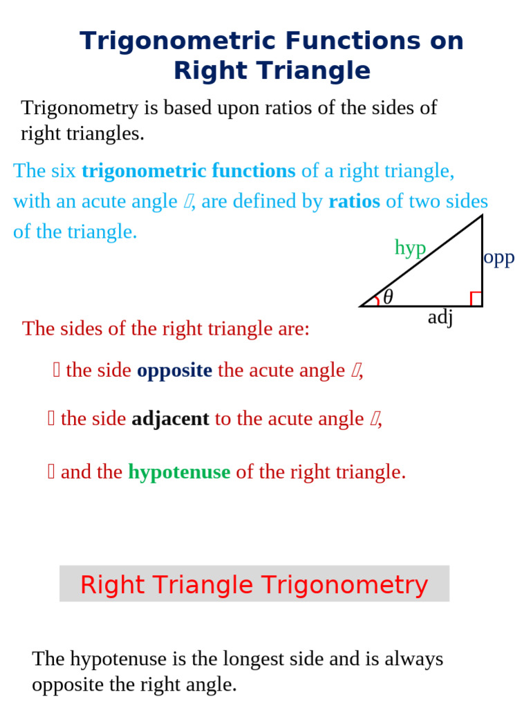 Trigonometric Functions And Special Triangles Pdf Trigonometric Functions Trigonometry