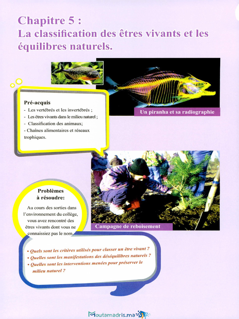 Cours SVT 1college International 4 5 | PDF