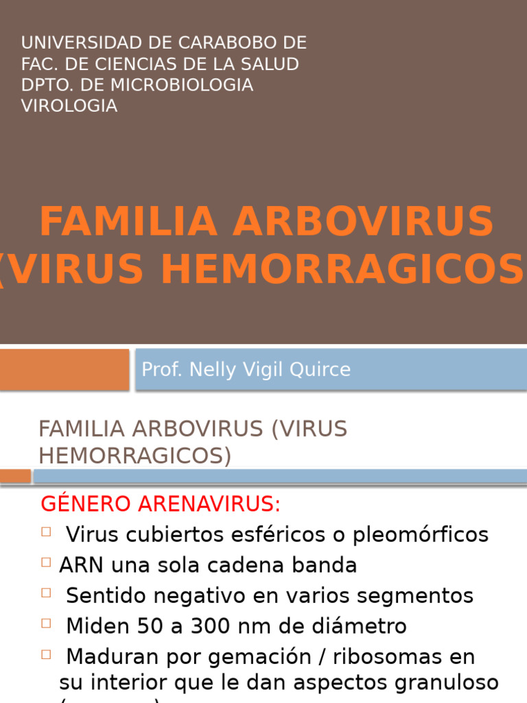 Arbovirus Clase | PDF | Virus | Enfermedades y trastornos humanos