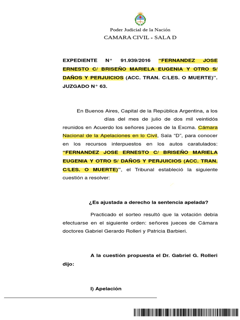 Fallo 2 | PDF | Apelación | Daños y perjuicios